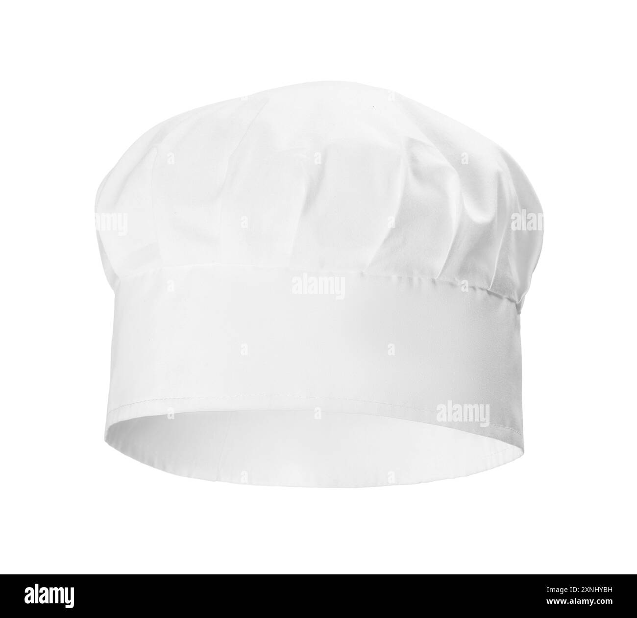One new chef's toque isolated on white Stock Photo - Alamy