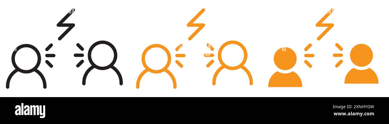 Couple arguing icon vector vectors hi-res stock photography and images ...