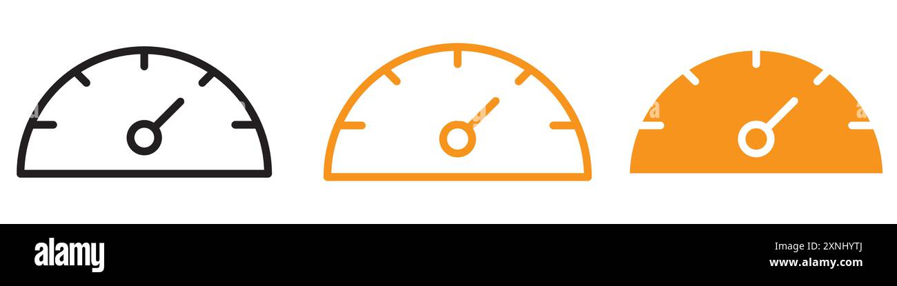 Car speedometer icon web design logo set collection in flat vector ...