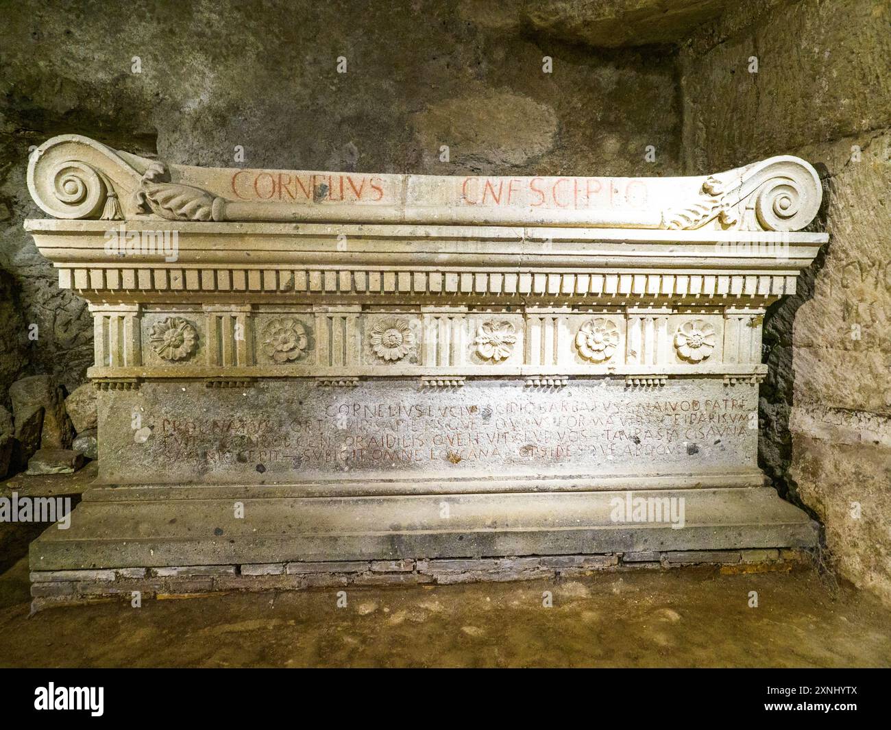 The sarcophagus of Scipio Barbato, belonging to one of the most ...