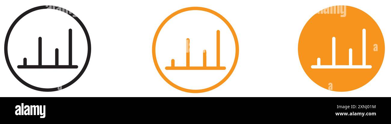 Chart icon web design logo set collection in flat vector Stock Vector ...