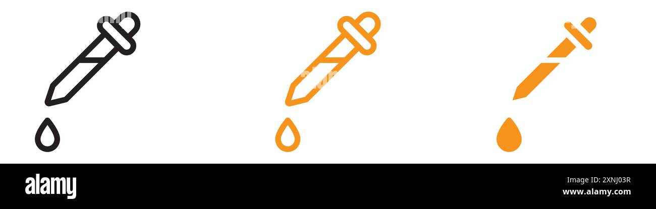 Dropper icon (2) web design logo set collection in flat vector Stock ...