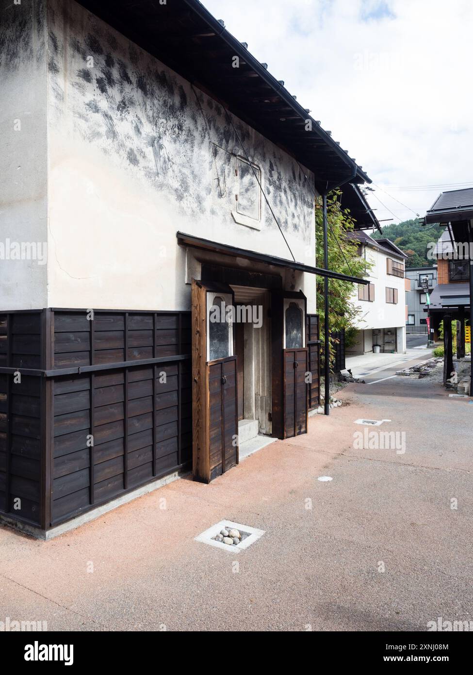 Kiso, Nagano prefecture, Japan - October 23, 2017: Traditional houses in historic district of ...