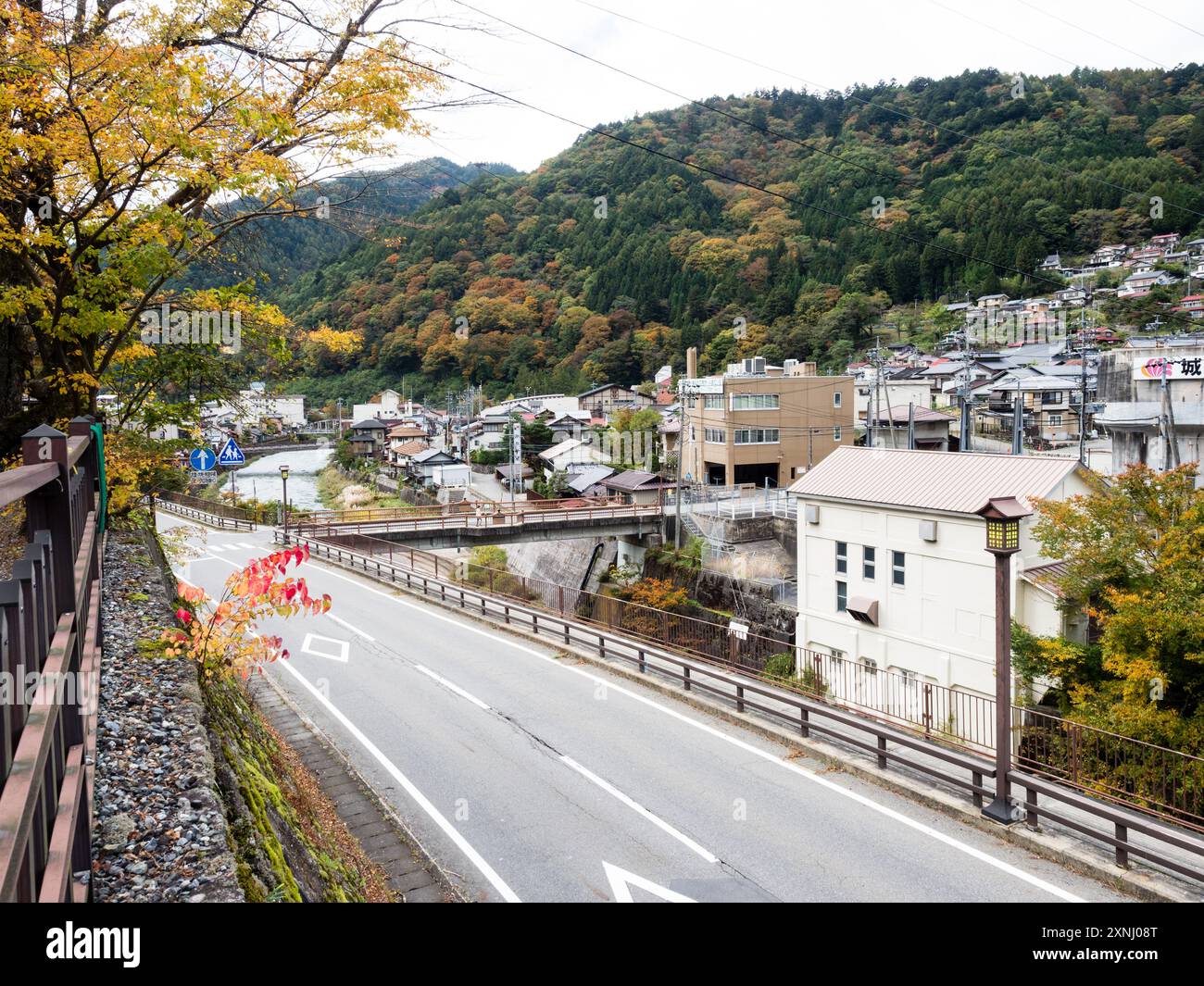Kiso, Nagano prefecture, Japan - October 23, 2017: Early fall in Kiso ...