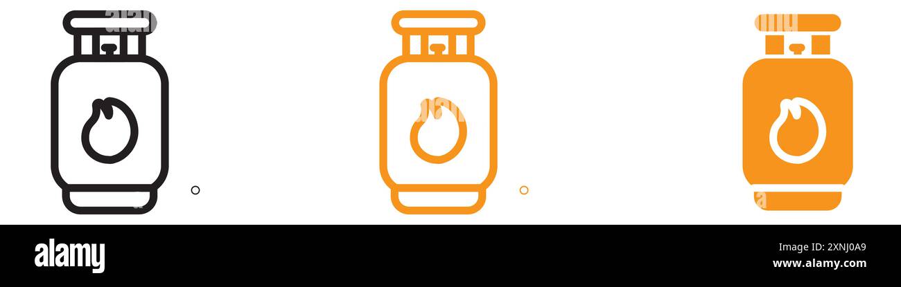 Gas tank icon web design logo set collection in flat vector Stock ...