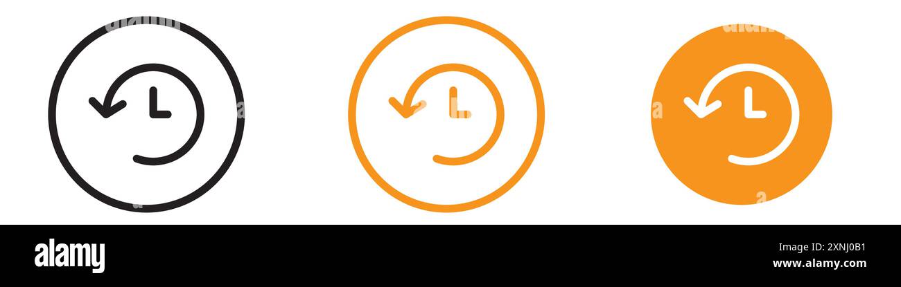 History icon web design logo set collection in flat vector Stock Vector ...