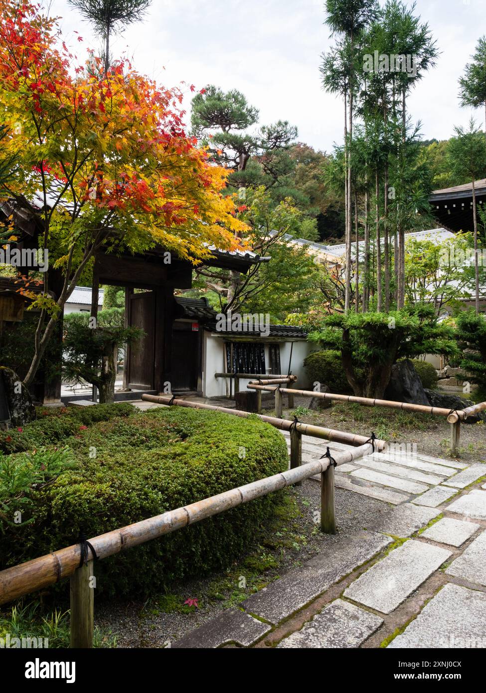 Kiso, Nagano prefecture, Japan - October 23, 2017: Autumn on the grounds of Kozenji temple Stock ...