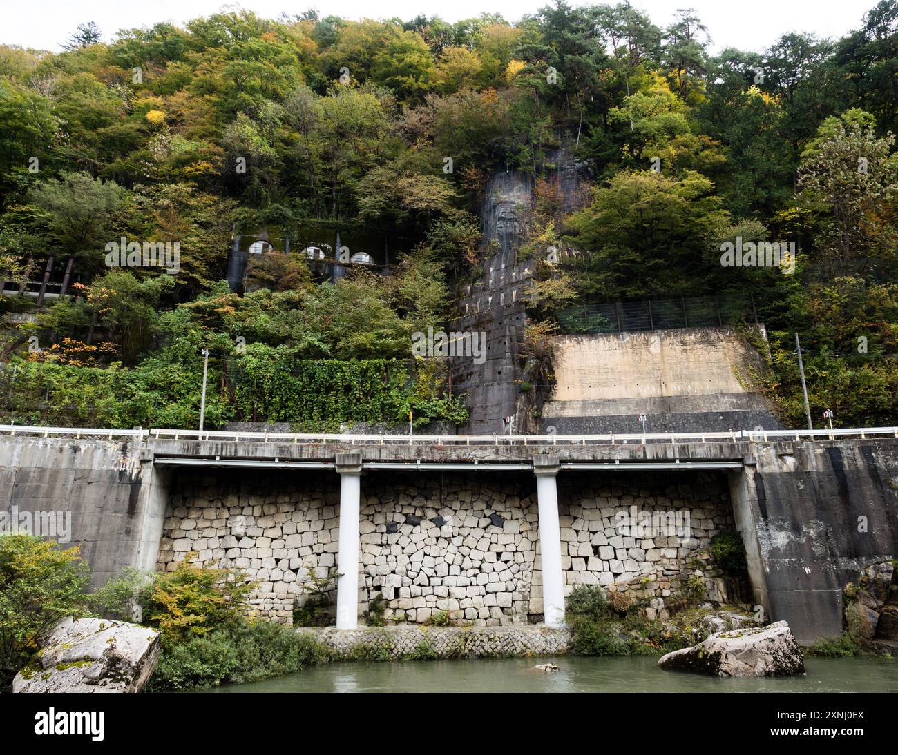 Remainings of Kiso-no-Kakehashi, a historic landmark in scenic Kiso river valley - Nagano ...