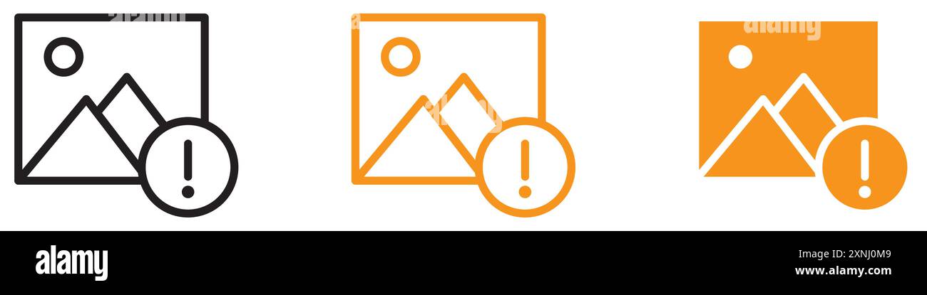 Image Error icon web design logo set collection in flat vector Stock ...