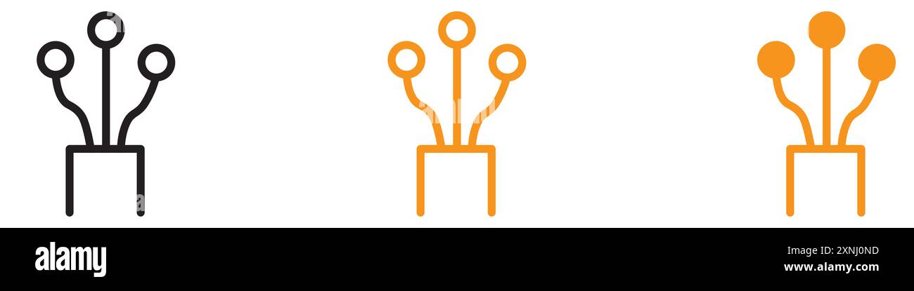 Fiber optic cable icon web design logo set collection in flat vector ...
