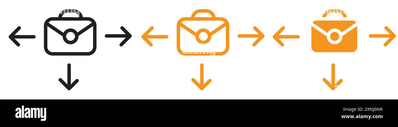 Job opportunity icon web design logo set collection in flat vector ...