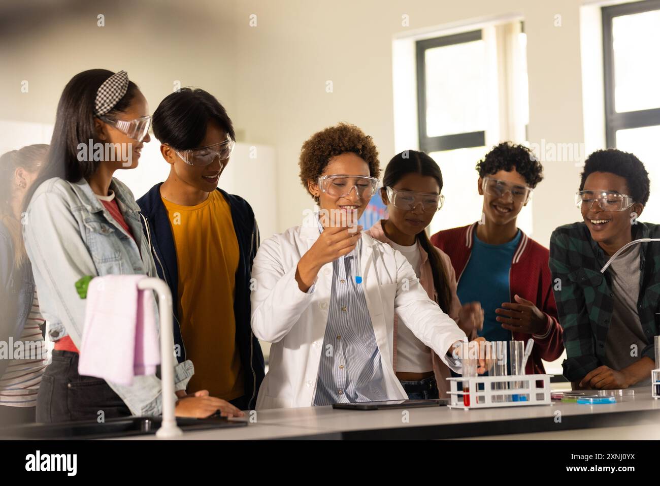 Wearing goggles high school students hi-res stock photography and ...