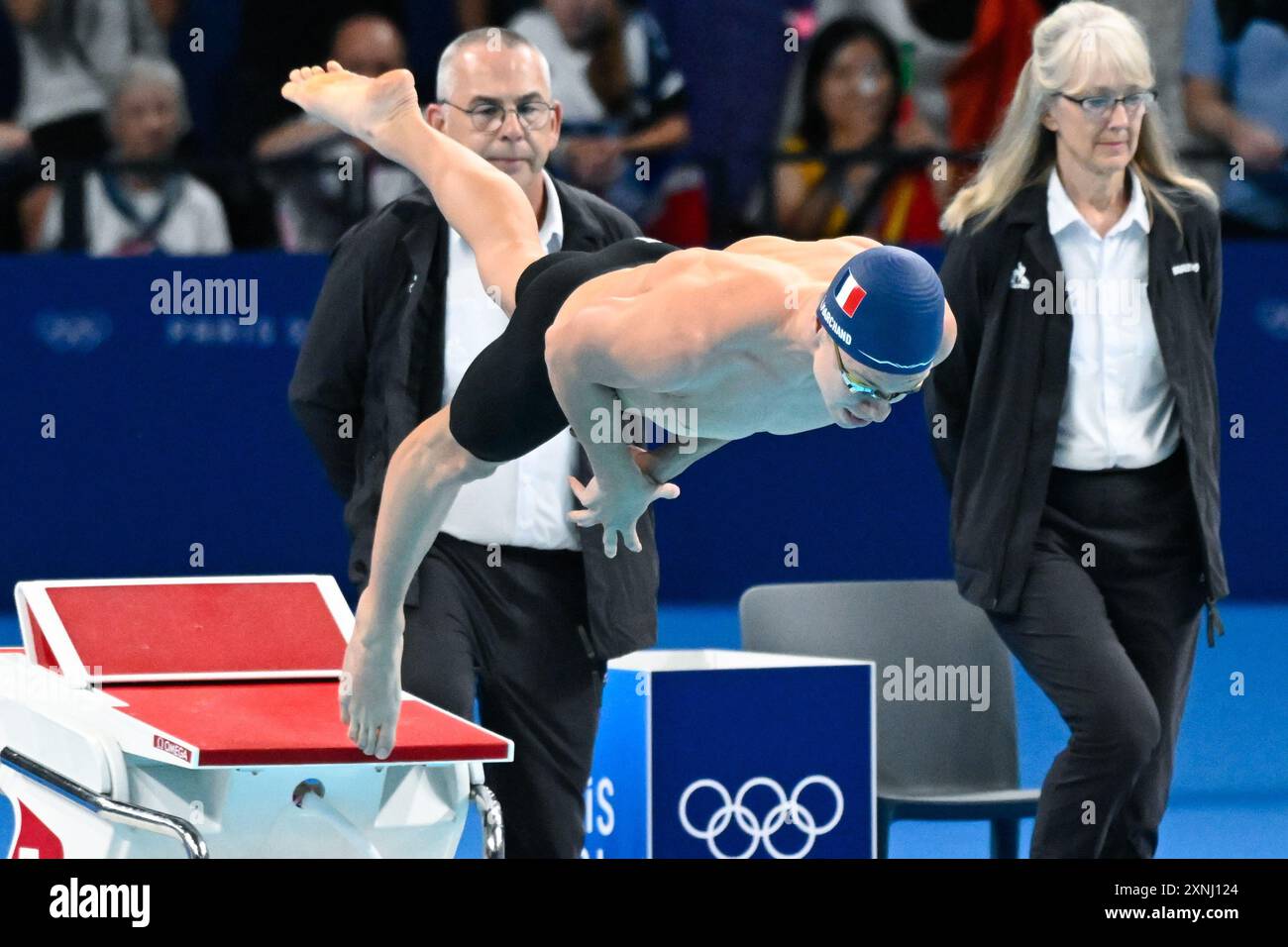 Leon marchand 200m paris 2024 hi-res stock photography and images - Alamy