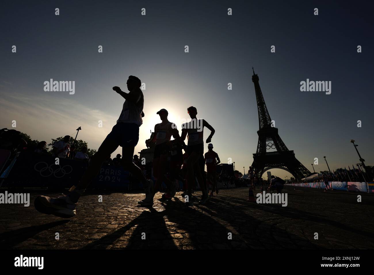 A general view of competitors during the Men's 20km Race Walk at the ...