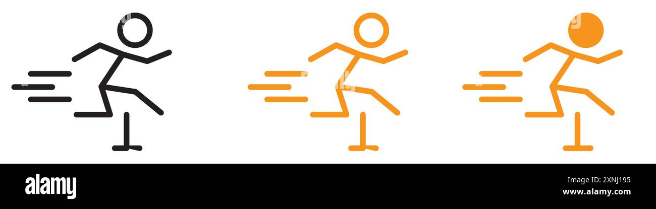 Obstacle race icon vector Stock Vector Images - Alamy