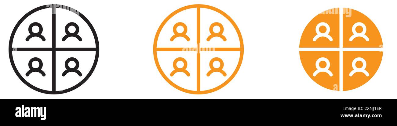 People segmentation icon web design logo set collection in flat vector Stock Vector Image & Art ...