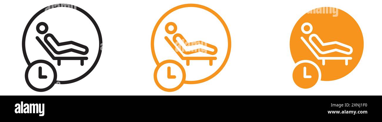 Relaxation icon web design logo set collection in flat vector Stock ...