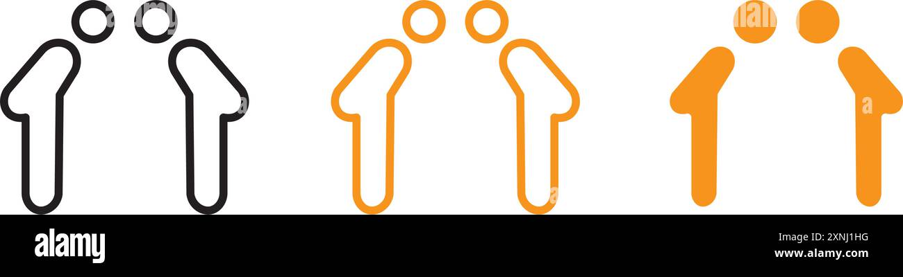 Respectfulness icon web design logo set collection in flat vector Stock ...