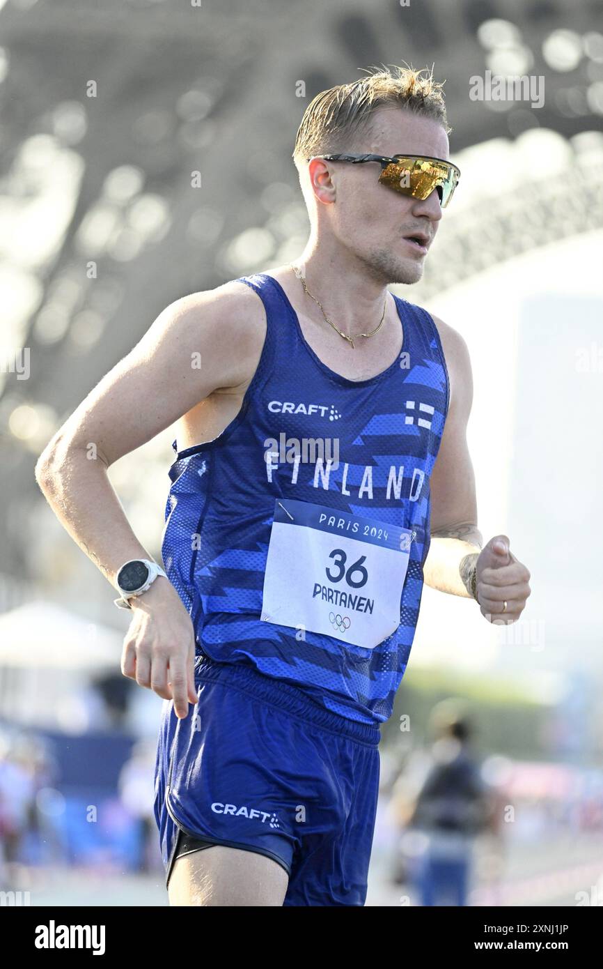 Paris, France. 01st Aug, 2024. Aku Partanen of Finland competes during ...