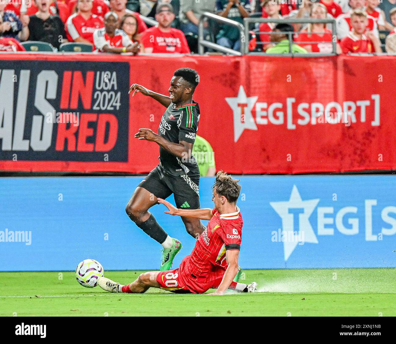 Philadelphia, PA, USA 31st July, 2024 - Game action. Liverpool FC ...