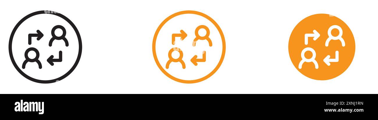 User switch icon web design logo set collection in flat vector Stock ...