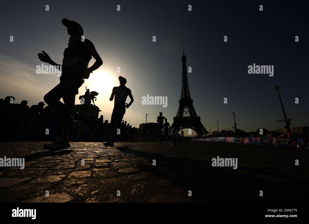 A general view of competitors during the Men's 20km Race Walk at the ...