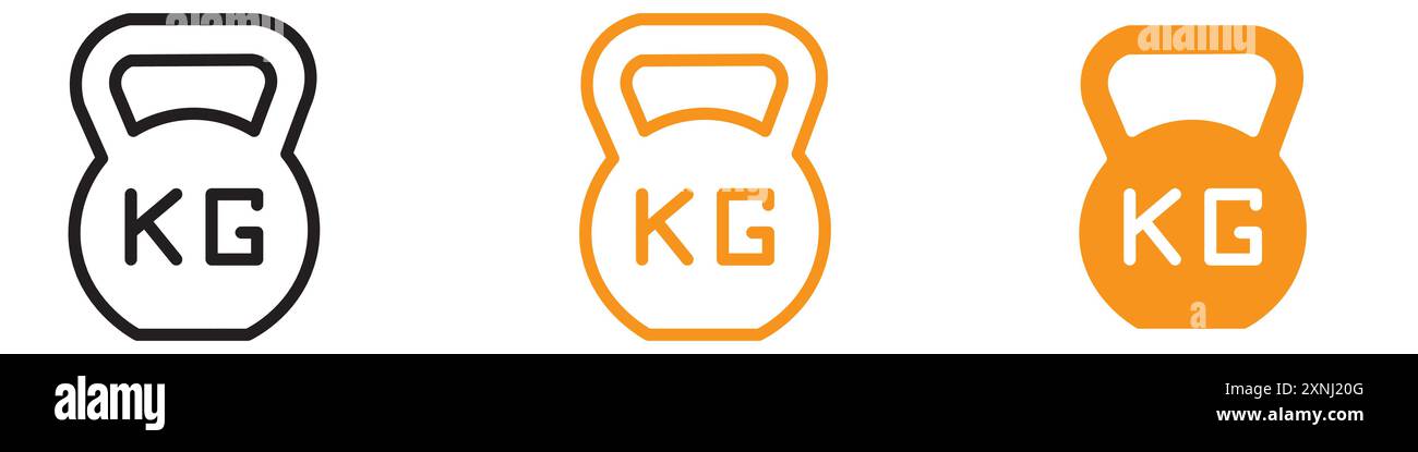 Weight kilogram icon web design logo set collection in flat vector ...