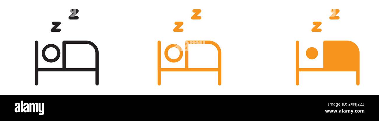 Sleep Icon web design logo set collection in flat vector Stock Vector ...