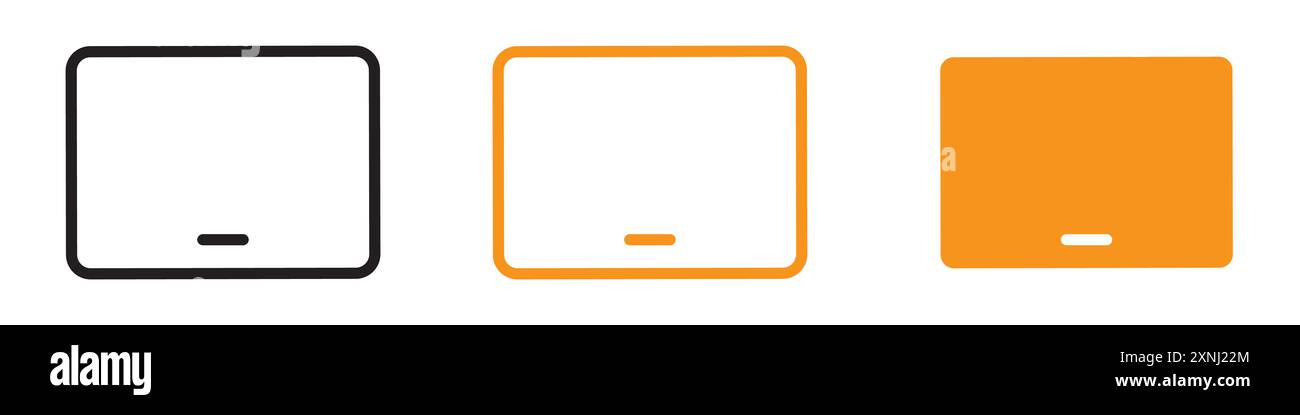 Tablet icon web design logo set collection in flat vector Stock Vector ...