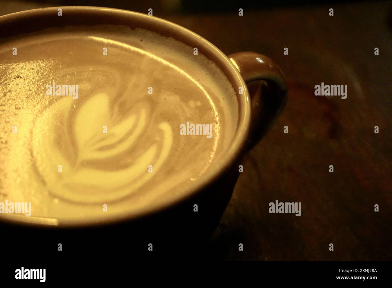 Top view latte foam art hi-res stock photography and images - Alamy