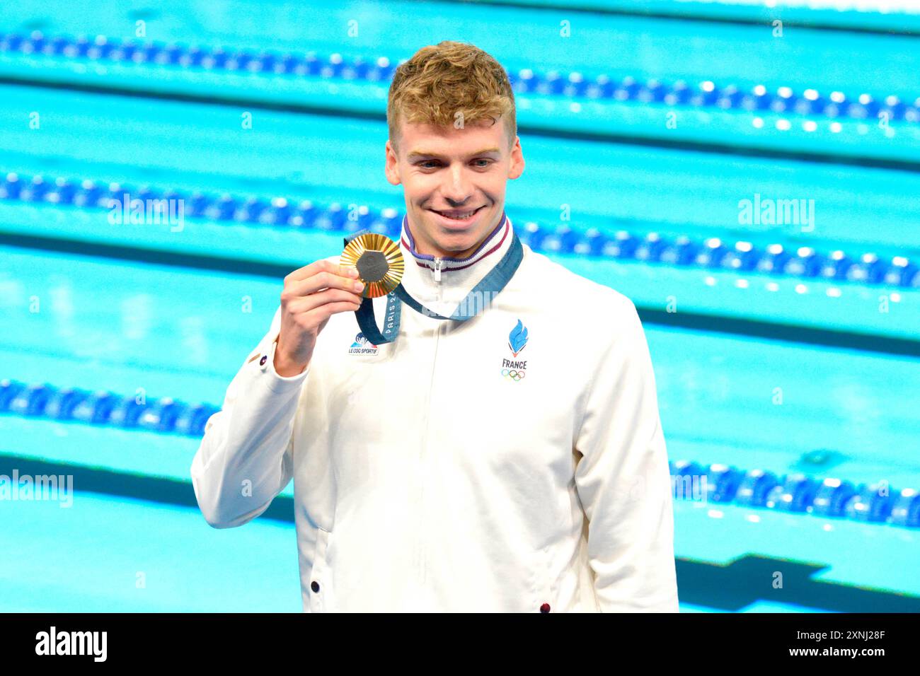 leon Marchand (France) olympics chempion during Swimming - Men's 400m ...
