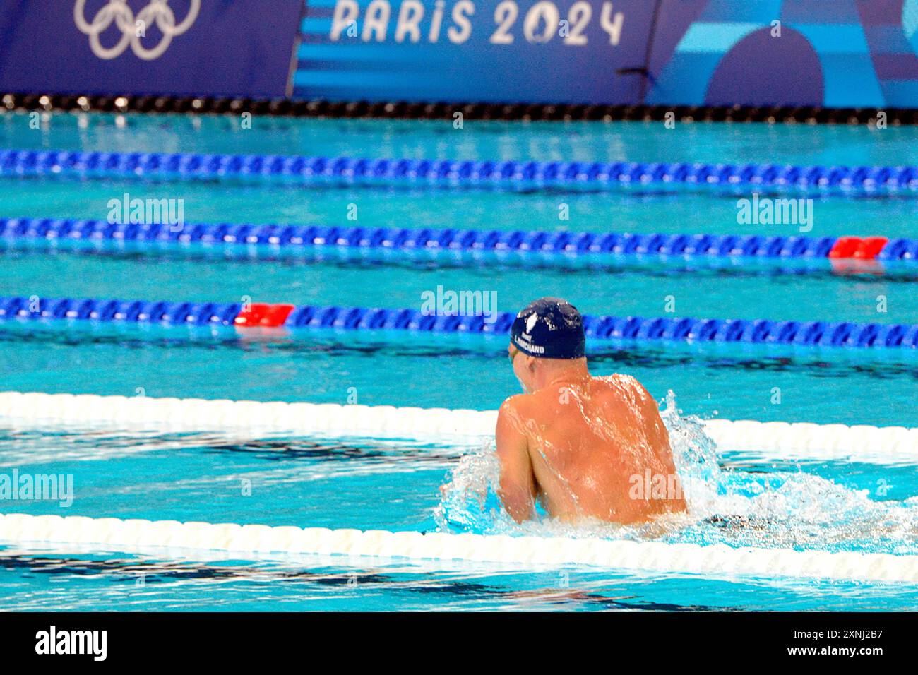 Leon Marchand (France) in action during Swimming - Men's 400m ...