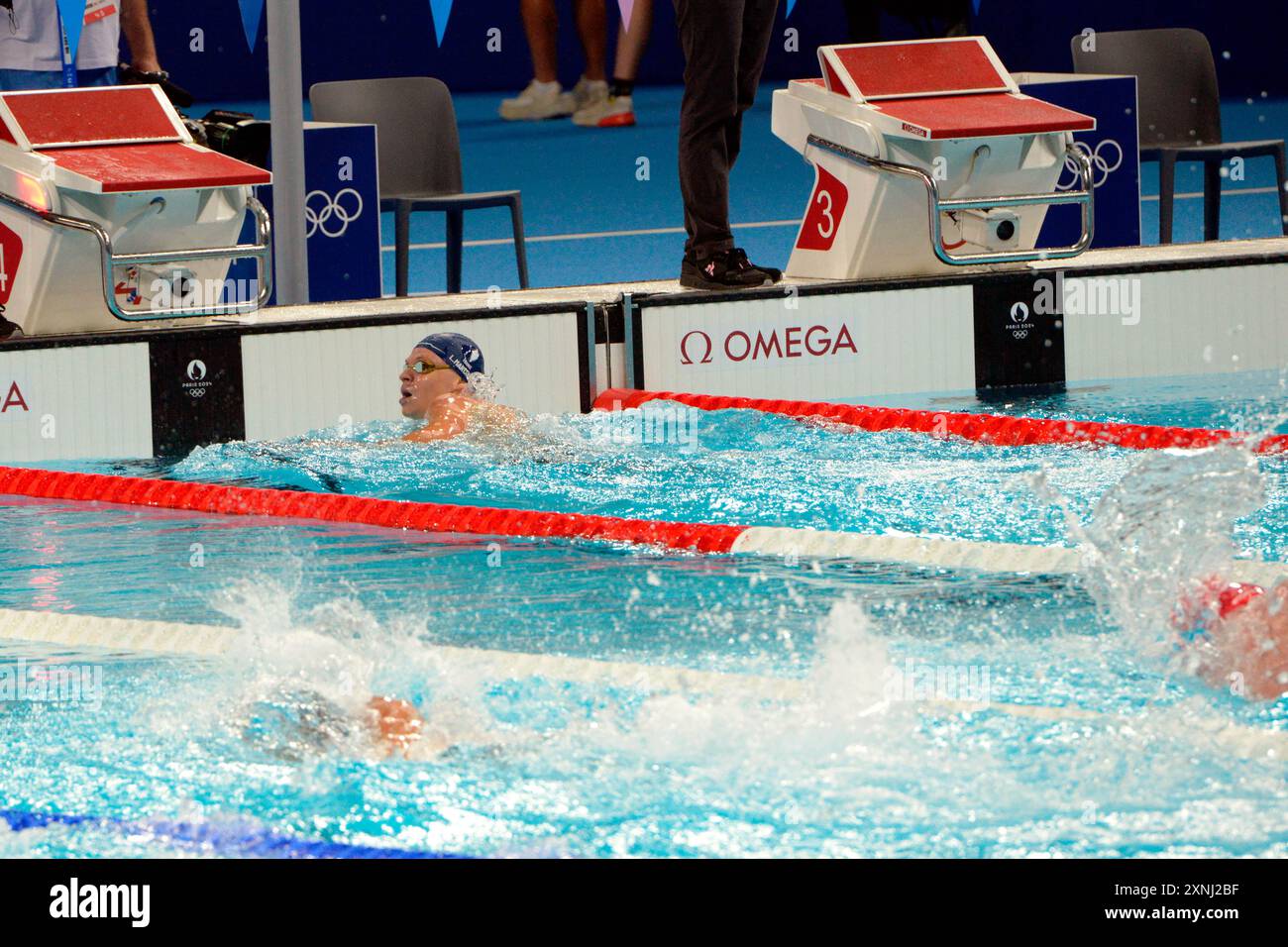 Leon Marchand (France) win during Swimming - Men's 400m Individual ...