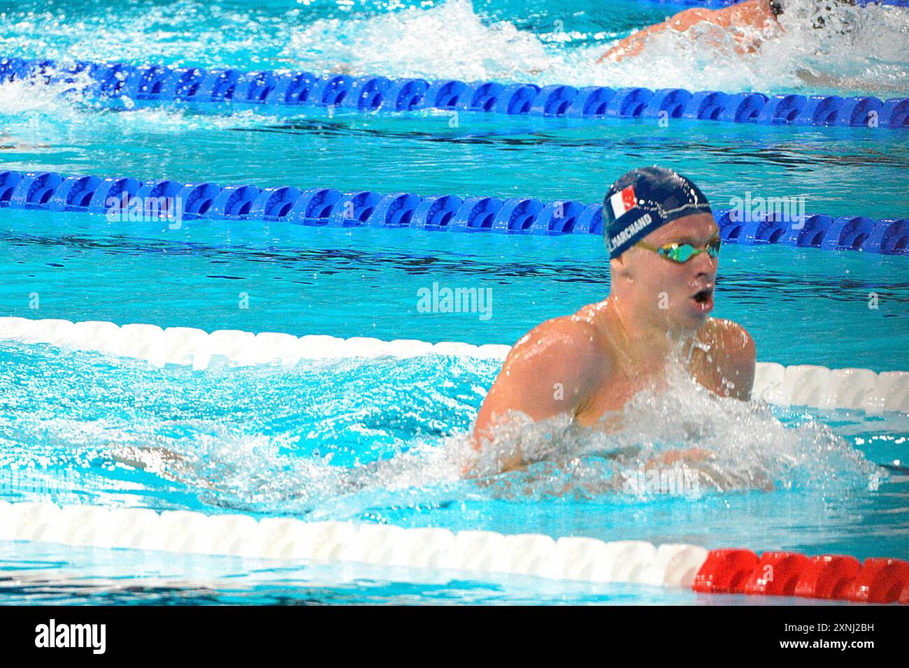 Leon Marchand (France) in action during Swimming - Men's 400m ...