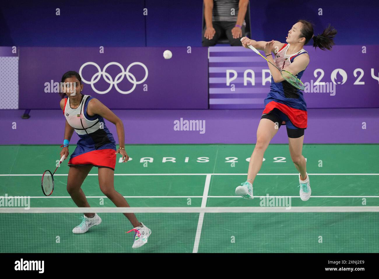 Malaysia's Pearly Tan and Muralitharan Thinaah play against South Korea's Kim So-yeong and Kong ...