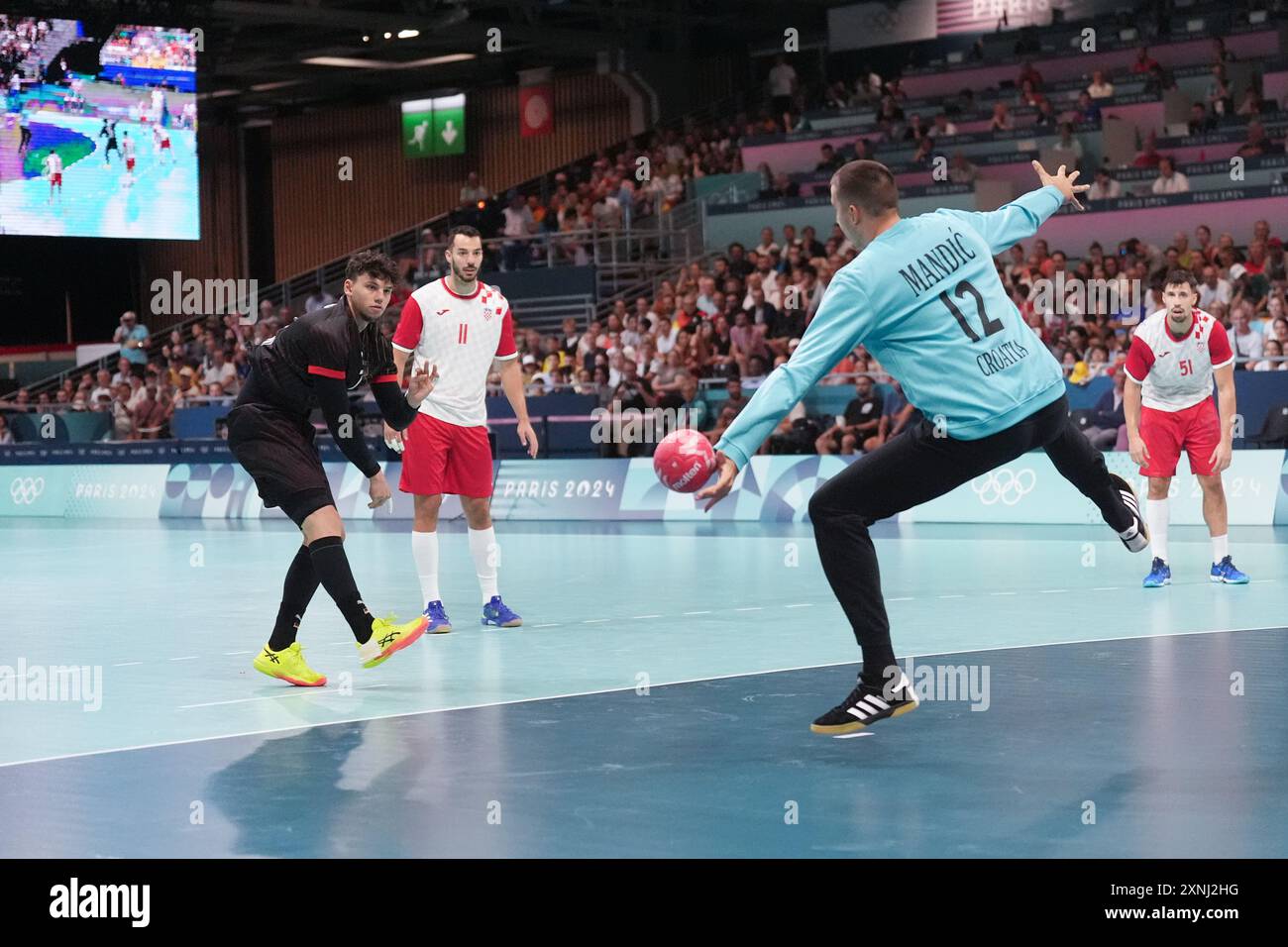 Paris, France. 31st July, 2024. Olympics, Paris 2024, handball, Croatia ...