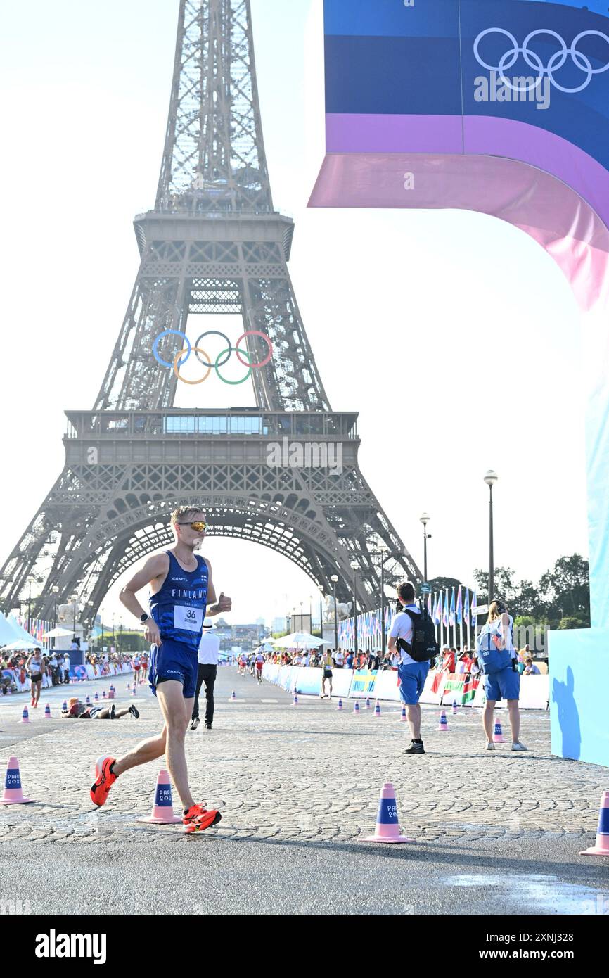 Paris, France. 01st Aug, 2024. Aku Partanen of Finland competes during ...
