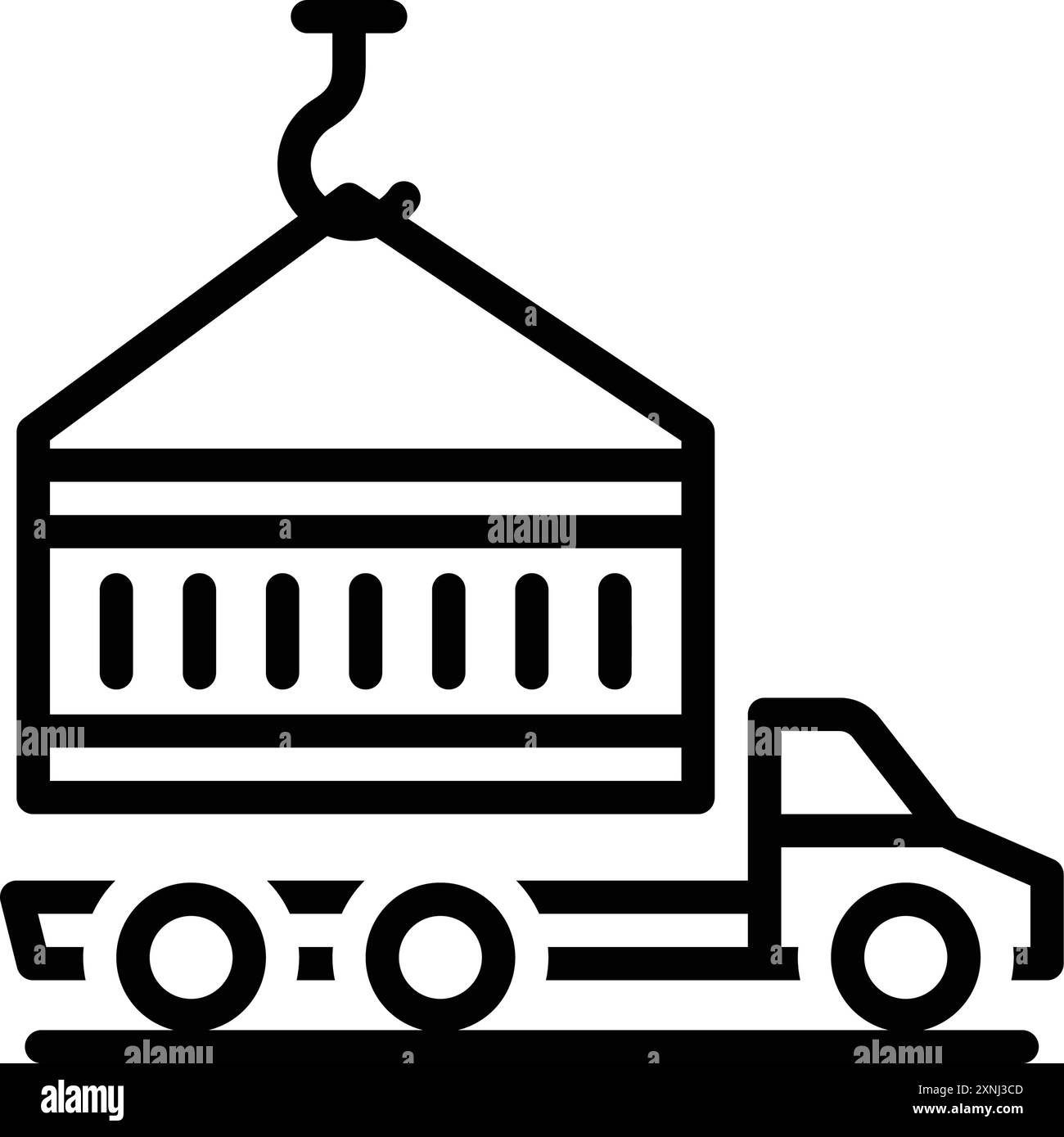 Truck lifting container Cut Out Stock Images & Pictures - Alamy