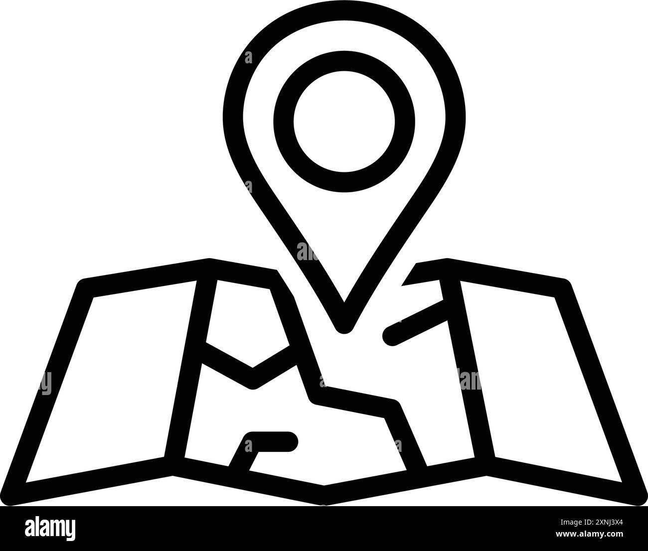 Map marked icon Stock Vector Images - Alamy