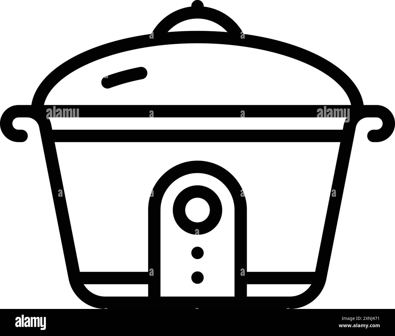 Rice cooker vector icon Black and White Stock Photos & Images - Alamy