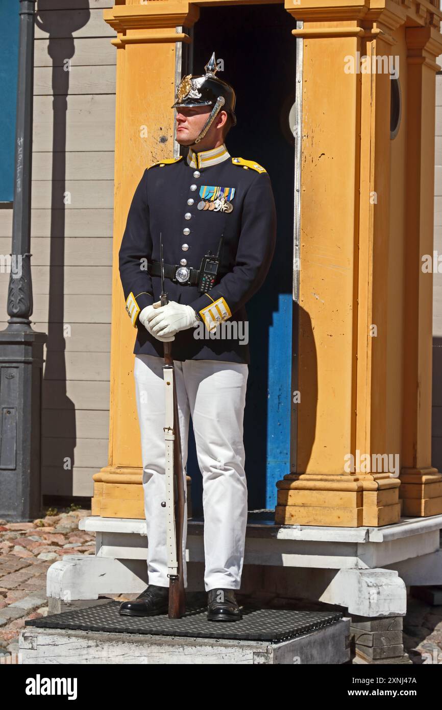 Sentry guarding Royal Palace, Stockholm Stock Photo - Alamy