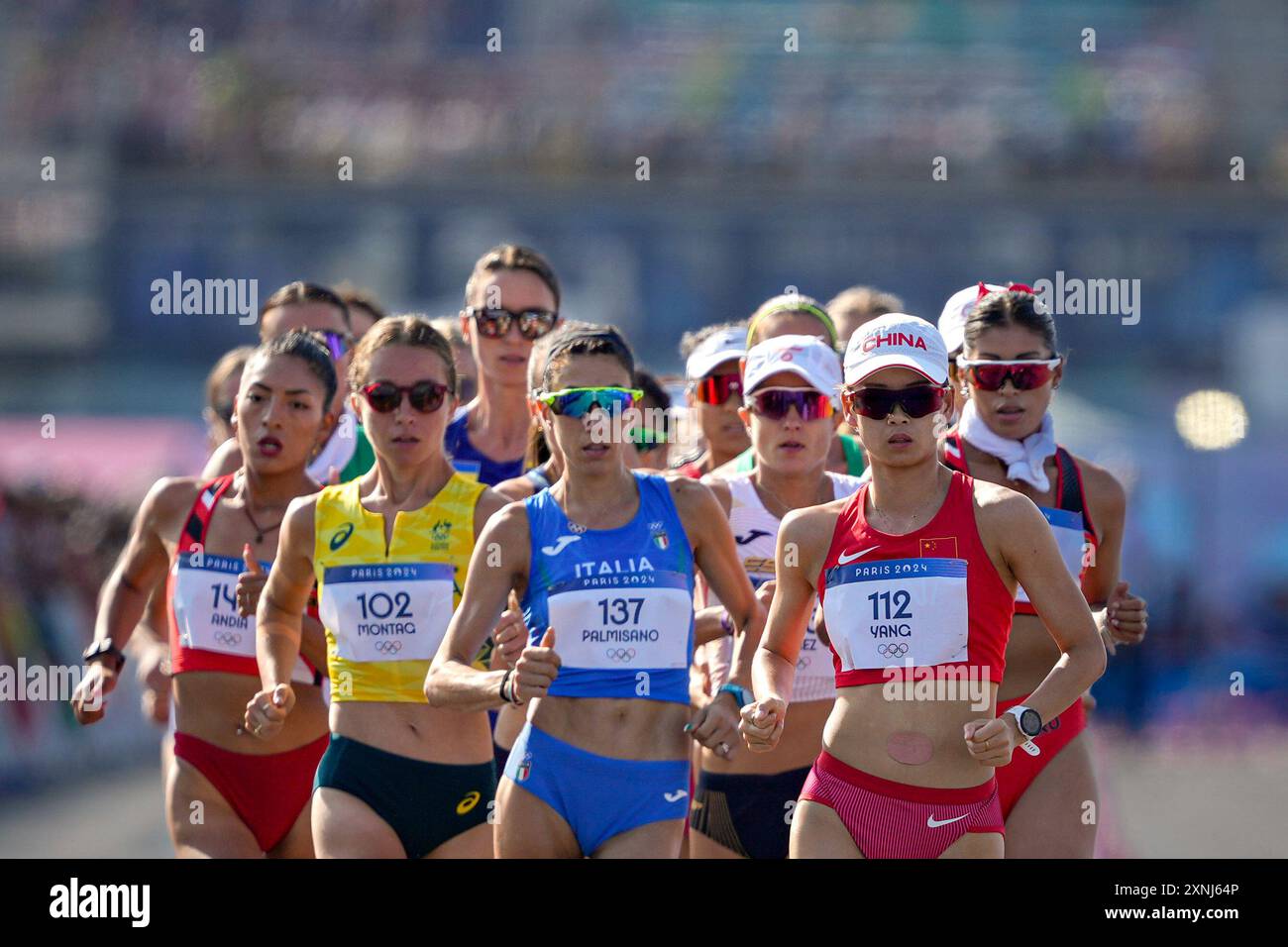 Australia's Jemima Montag (102), Italy's Antonella Palmisano (137) and ...
