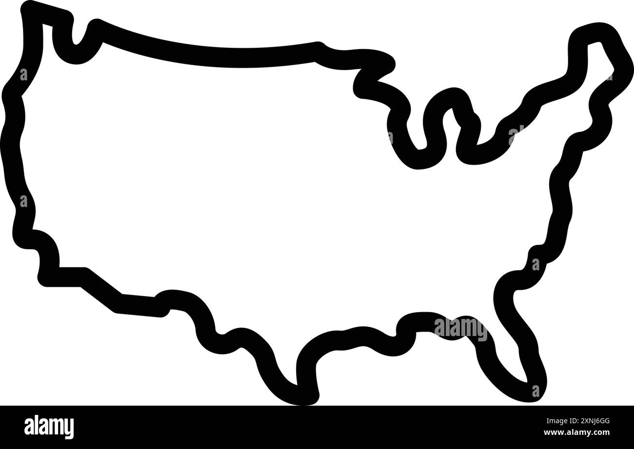 United states map Black and White Stock Photos & Images - Alamy