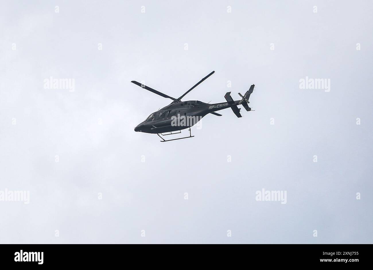 Tanay, Rizal, Philippines. August 01,2024: Helicopter flying to Camp ...