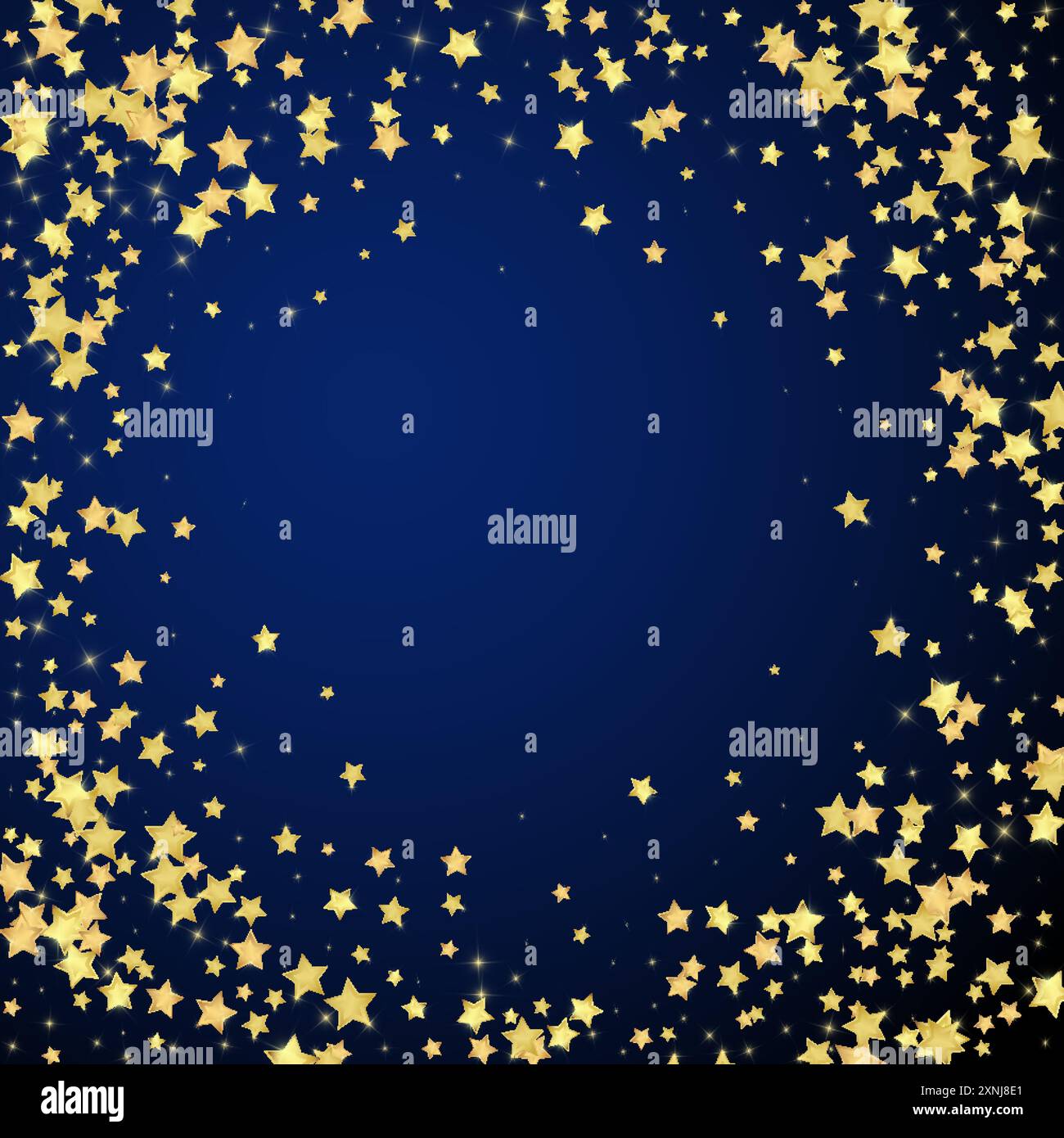 Magic stars vector overlay. Gold stars scattered around randomly ...