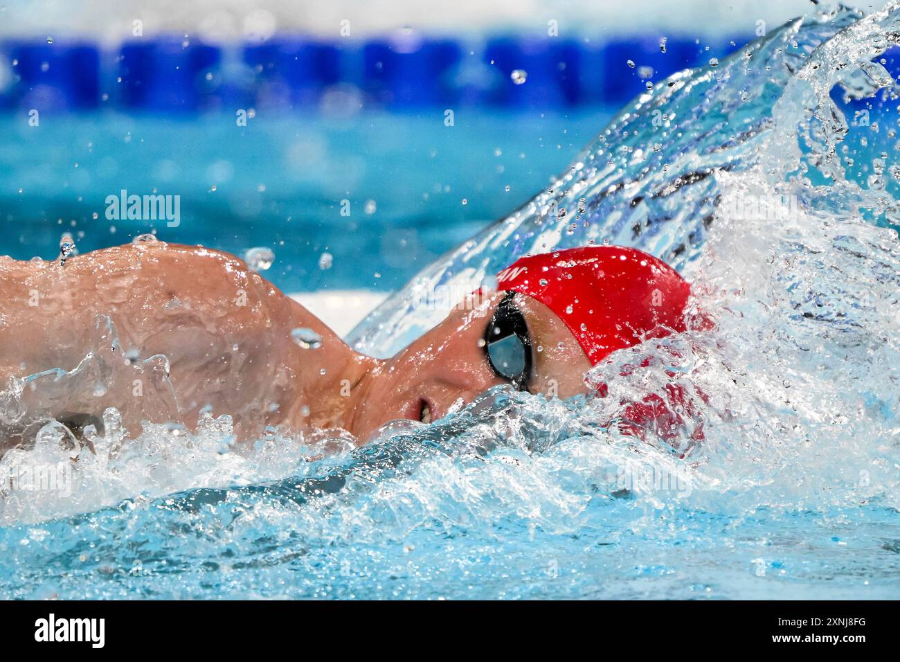 Tom Dean of Great Britain competes in the swimming 4x200m Freestyle men ...