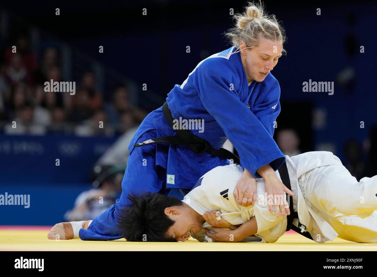South Korea's Hyun-Ji Yoon and Britain's Emma Reid compete during their ...