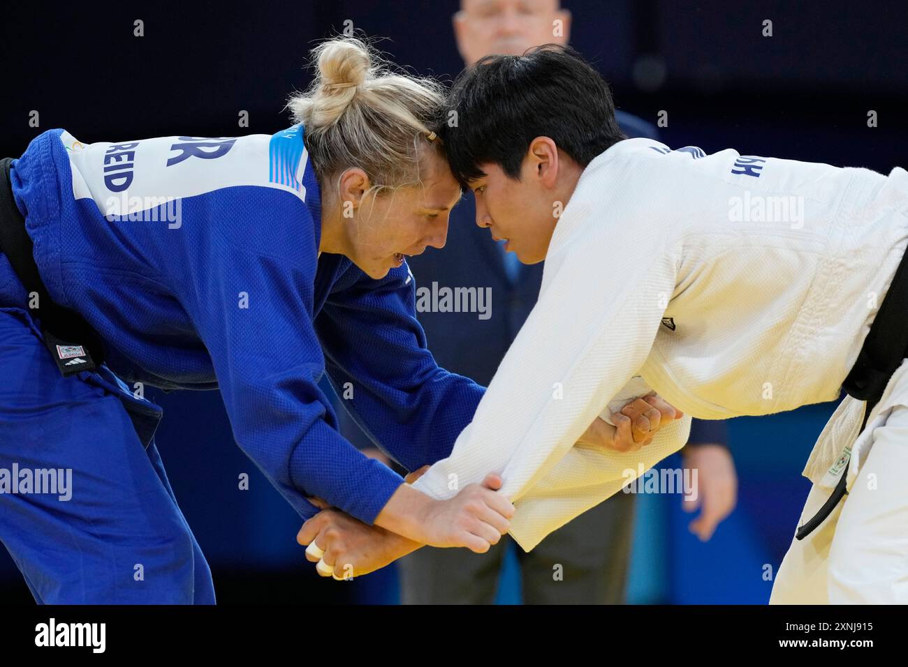 South Korea's Hyun-Ji Yoon and Britain's Emma Reid compete during their ...