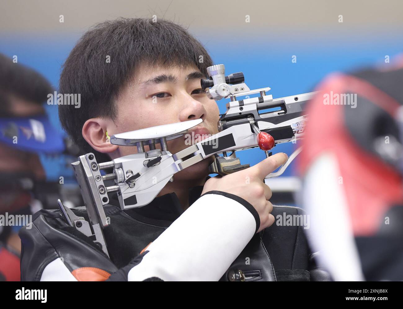 Chateauroux, France. 1st Aug, 2024. Liu Yukun of China reacts during ...