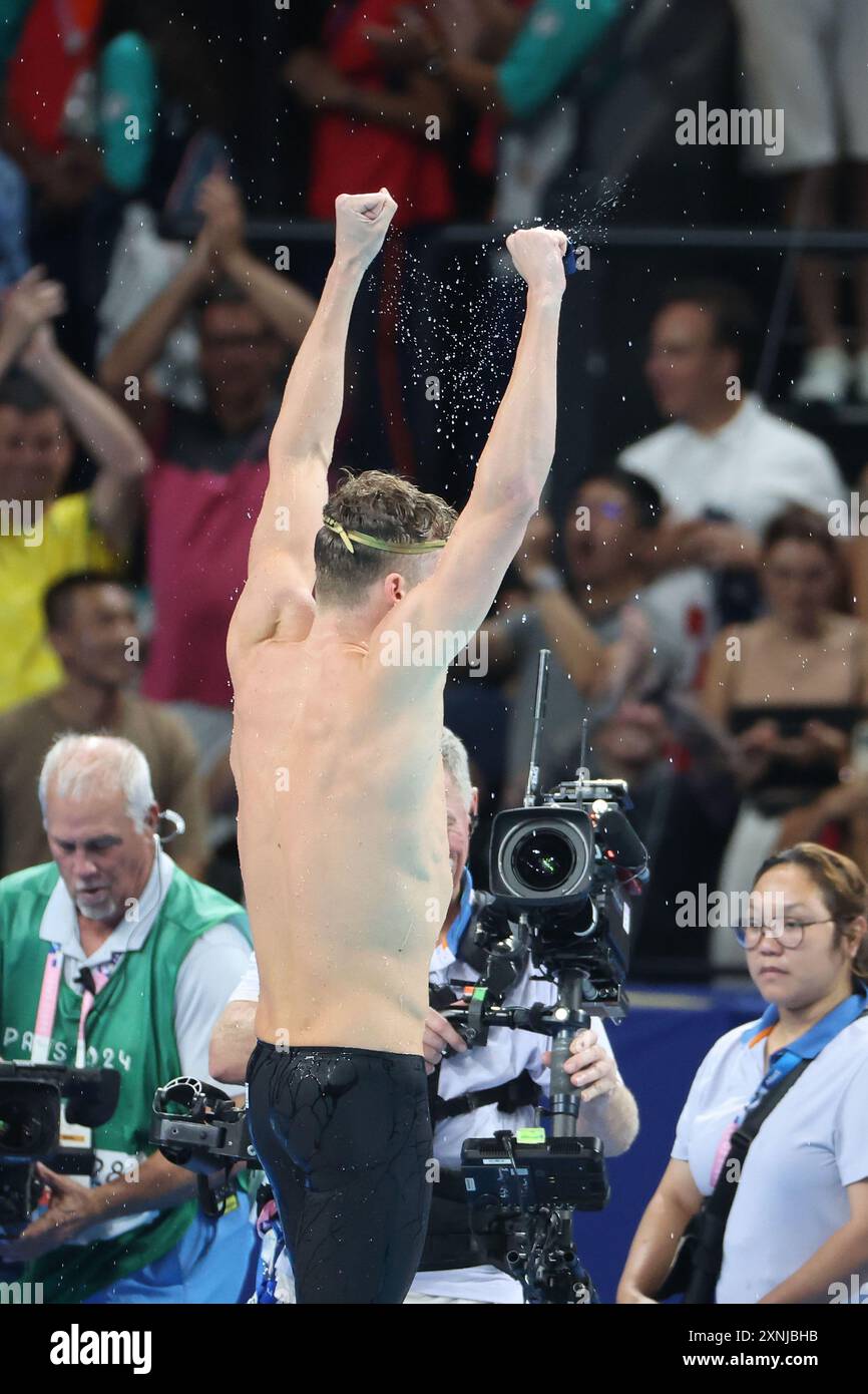 July 31, 2024, Paris, Ile de France, France: Leon Marchand (France) in ...